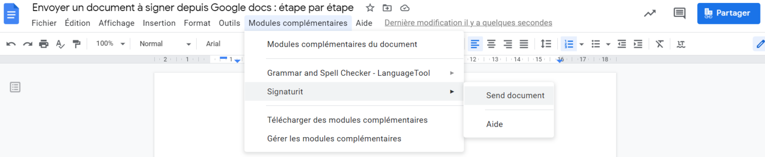 Comment ajouter une signature électronique dans un Google Docs ...